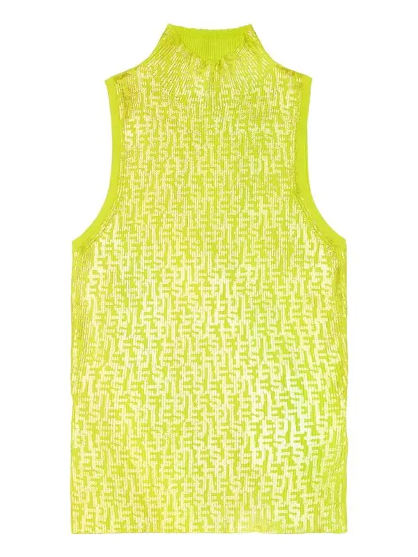 DIESEL® Monogram-print Cotton Tank Top - Yellow
