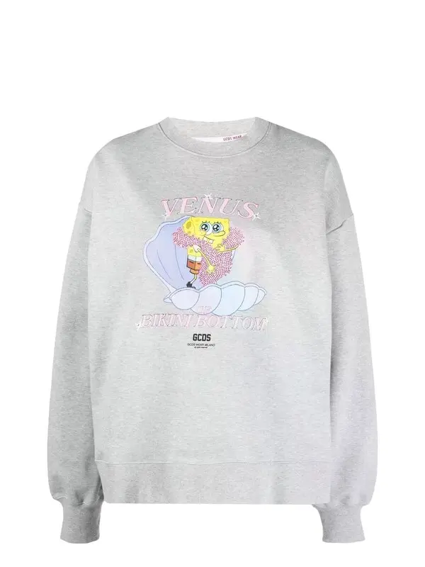Gcds Spongebob-print Sweatshirt - Grey
