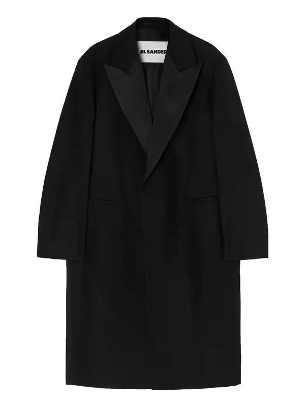JIL SANDER Tailored Wool Coat - Black