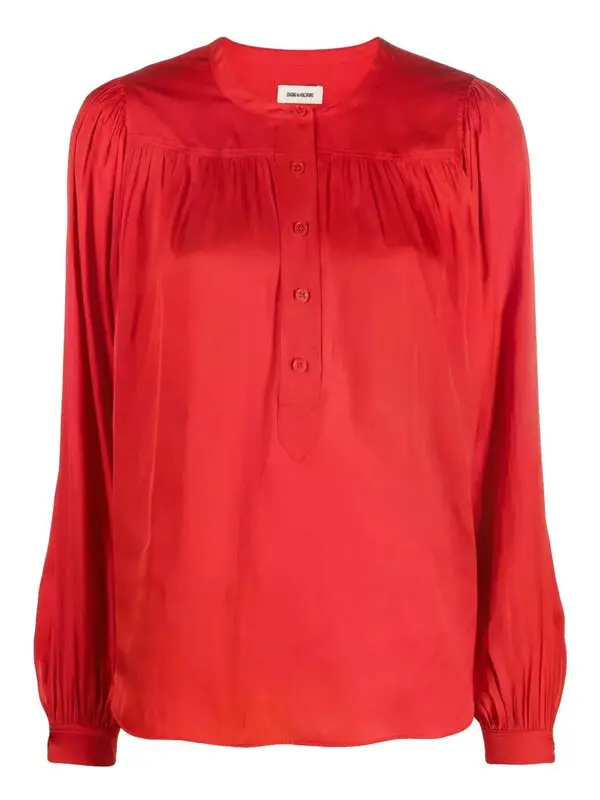 Zadig&Voltaire Tigy Satin-finish Blouse - Red
