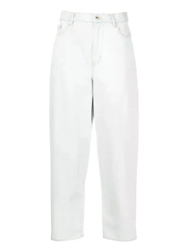 Kenzo Logo-embroidered Straight-leg Jeans - Blue