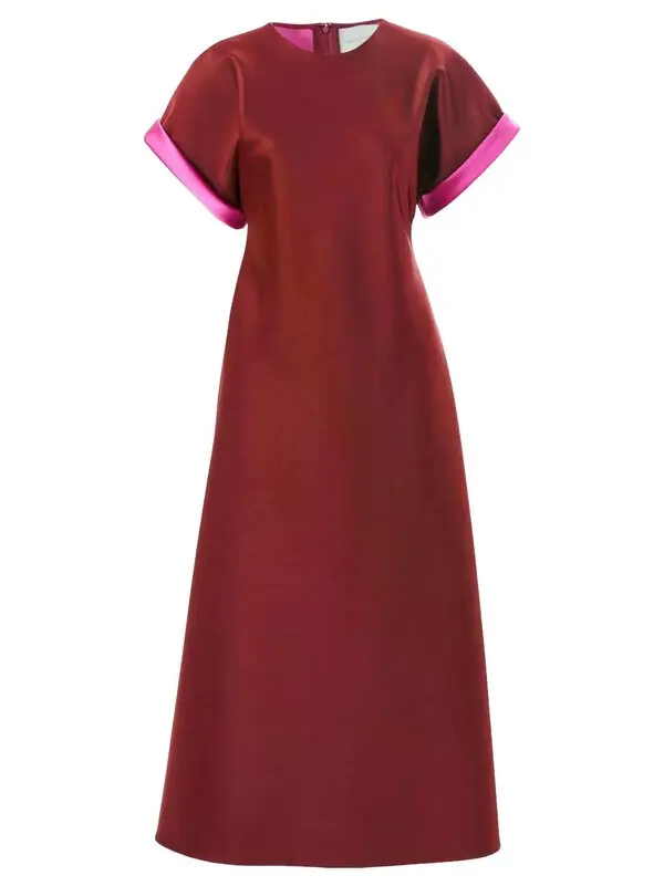 Carolina Herrera Bias-cut Satin Midi Dress - Red
