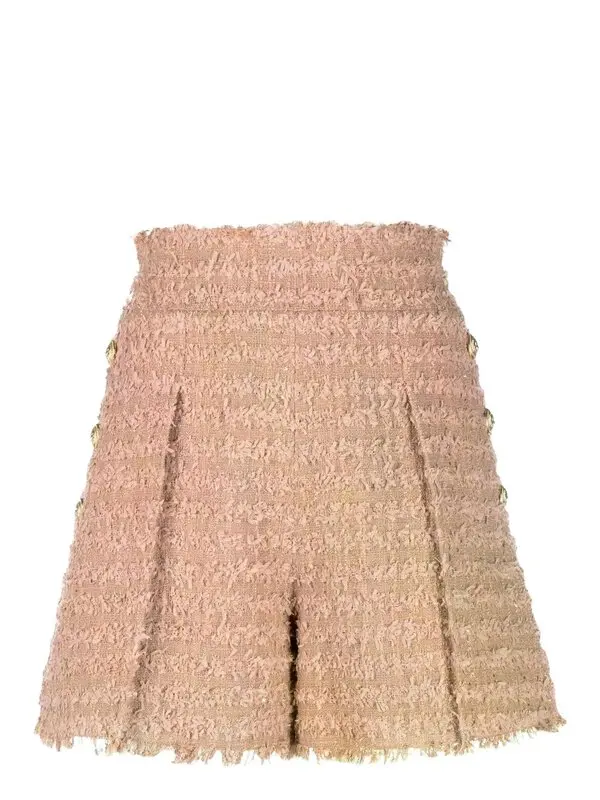 Balmain Tweed Tailored Shorts - Neutrals