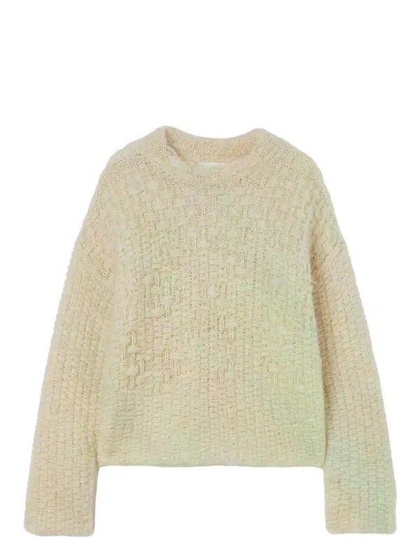 JIL SANDER Mohair-blend Mock-neck Jumper - White
