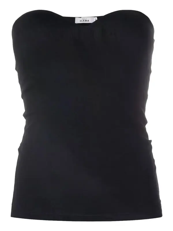 AMIR SLAMA Strapless Tube Top - Black