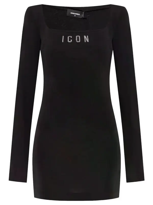 Dsquared2 Logo-print Mini Dress - Black