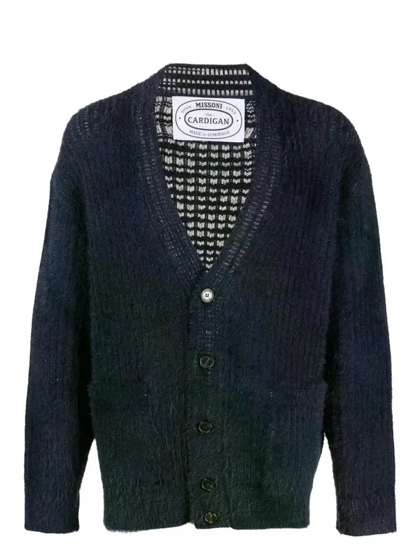 Missoni V-neck Knitted Cardigan - Blue