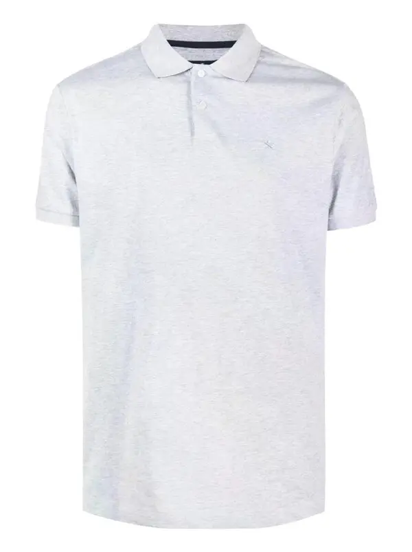 HACKETT Logo-embroidered Cotton Polo Shirt - Grey