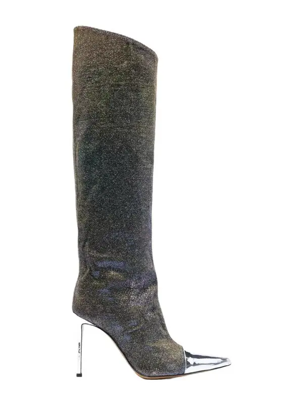 Alexandre Vauthier Alex 100mm Pointed-toe Boots - Silver