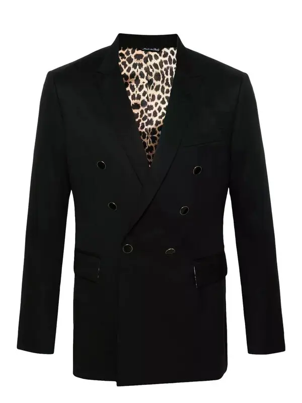 ERALDO Double-breasted Blazer - Black