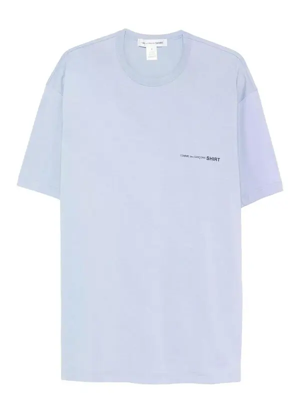Comme Des Garçons Logo-print Cotton T-shirt - Blue