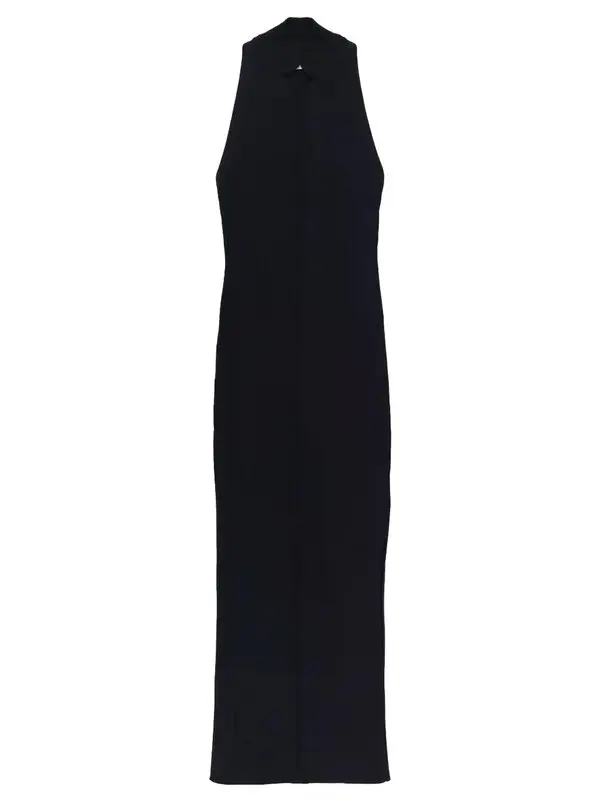 COURREGES Cut-out Ribbed Midi Dress - Blue