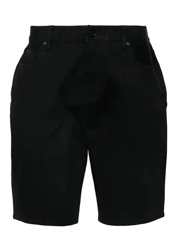 Armani Exchange Mid-rise Denim Shorts - Black