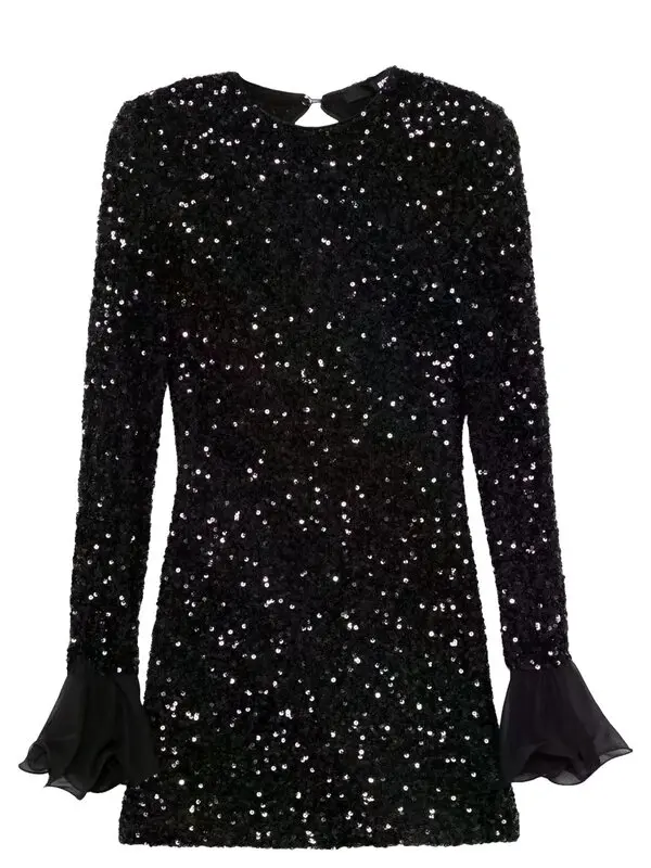 ROTATE BY BIRGER CHRISTENSEN Sequinned Mini Dress - Black