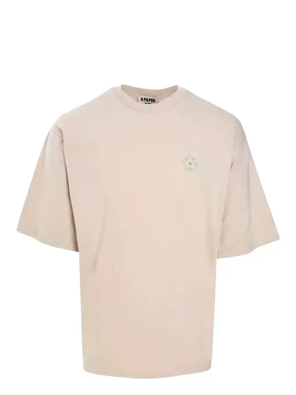 A PAPER KID Logo-print T-shirt - Neutrals