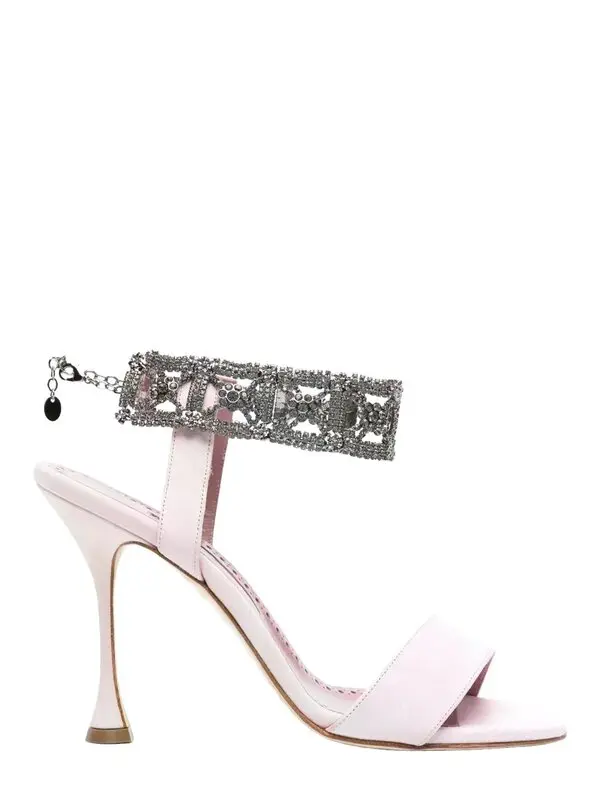 Manolo Blahnik Lierasan 105mm Suede Sandals - Pink