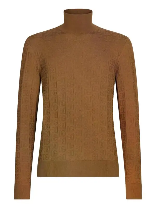 Dolce & Gabbana Logo-embroidered Knitted Top - Brown