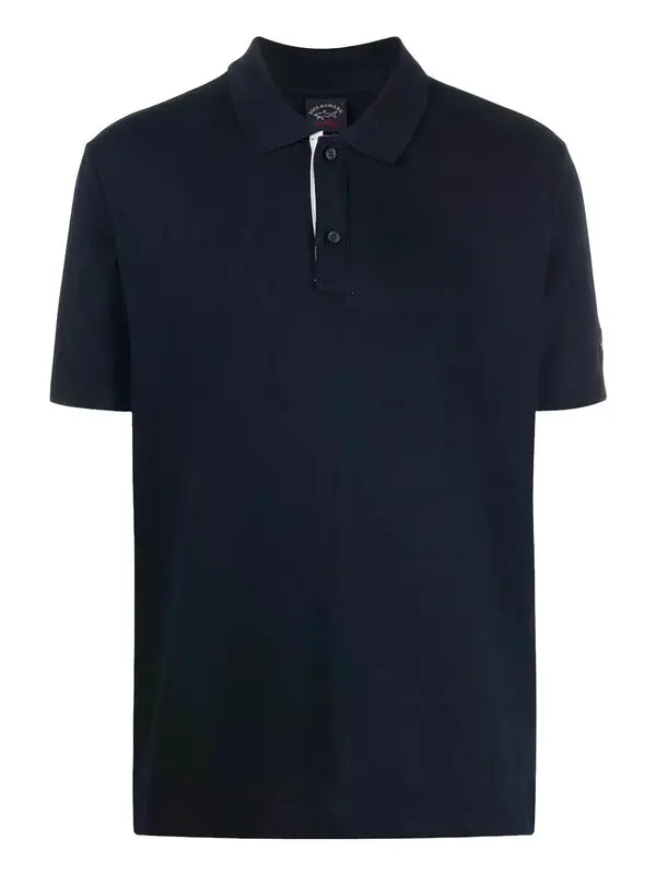 Paul & Shark Logo-print Short-sleeved Polo Shirt - Blue