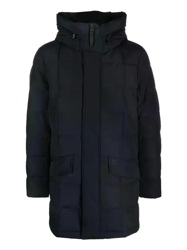 Woolrich Funnel Neck Padded Coat - Blue