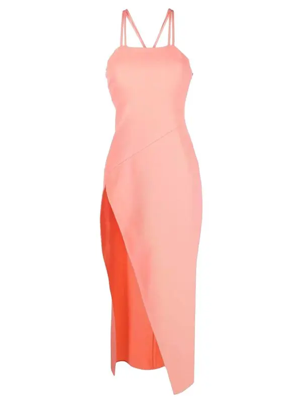 Attico Fujiko Asymmetric Midi Dress - Pink