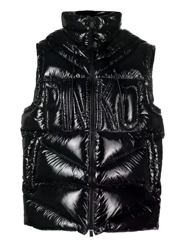 Pinko Logo-embossed Puffer Gilet - Black