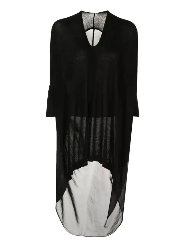 Masnada V-neck Long-sleeve Blouse - Black