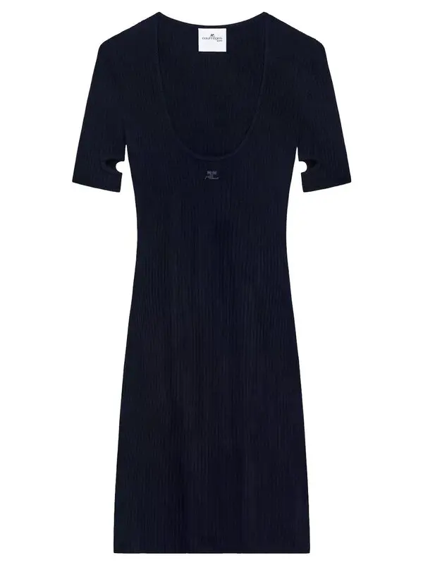 COURREGES Cut-out Mini Dress - Blue