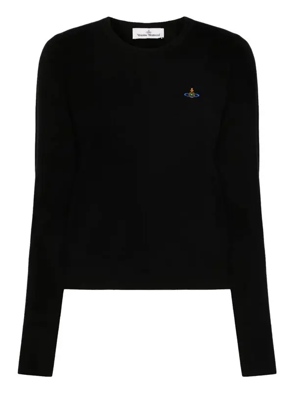 VIVIENNE WESTWOOD Orb-embroidered Jumper - Black