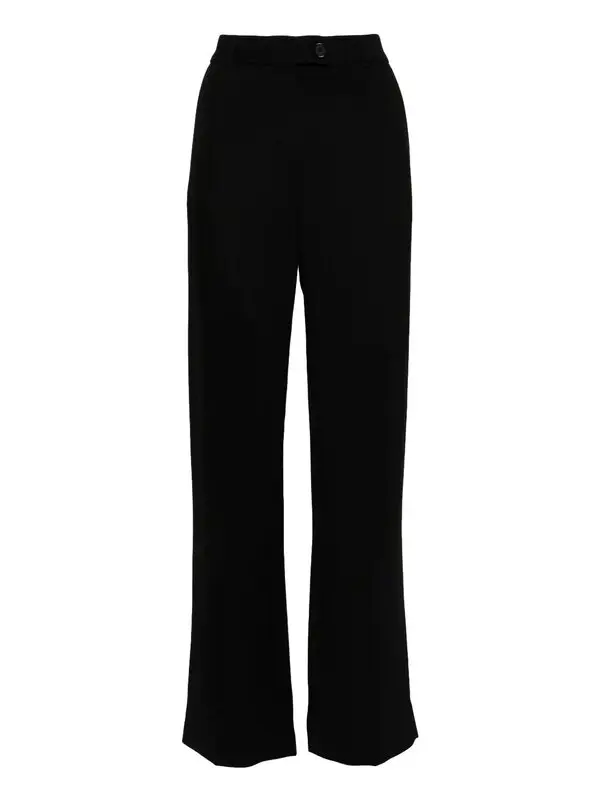 TOTEME Pressed-crease Straight Trousers - Black