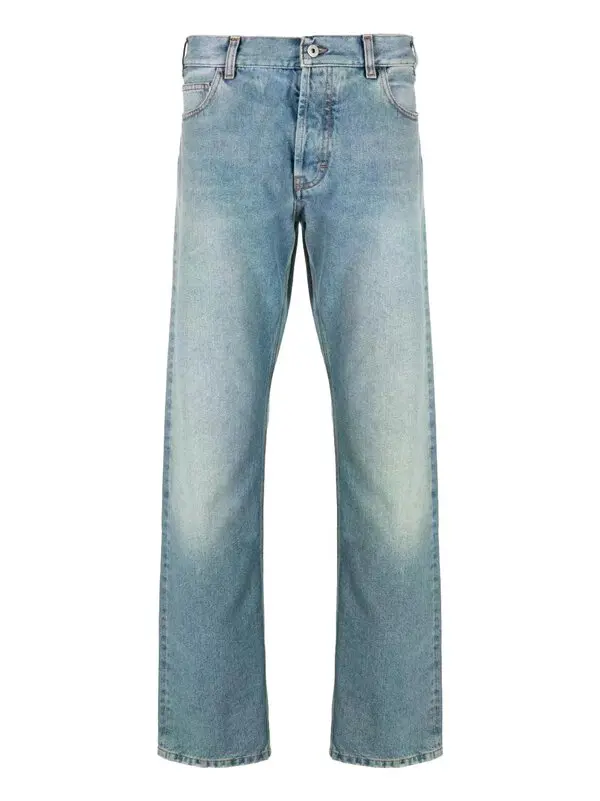 COUNTY OF MILAN Straight-leg Washed Jeans - Blue