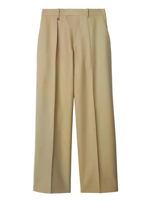 Burberry Wool Tailored Trousers - Neutrals