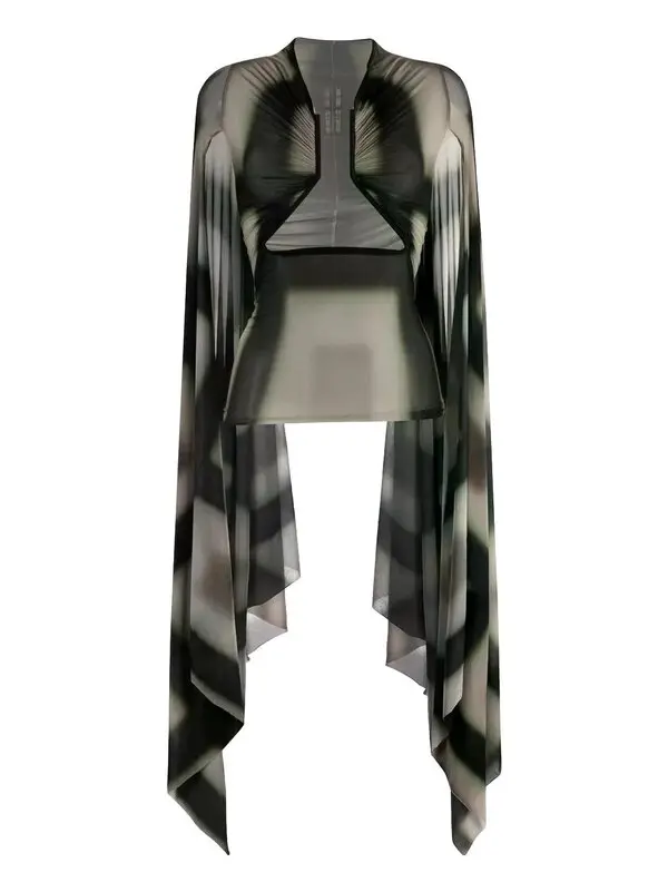 Rick Owens Semi-sheer Draped Top - Black