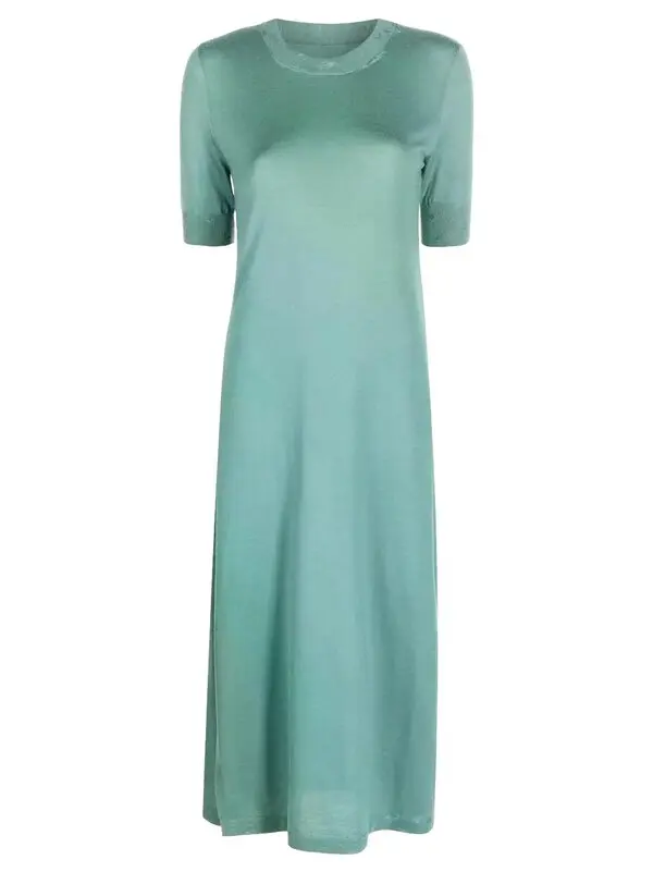 BARRIE Long Cashmere Dress - Green