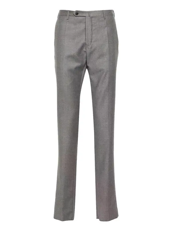 Incotex Tapered Virgin Wool Trousers - Grey