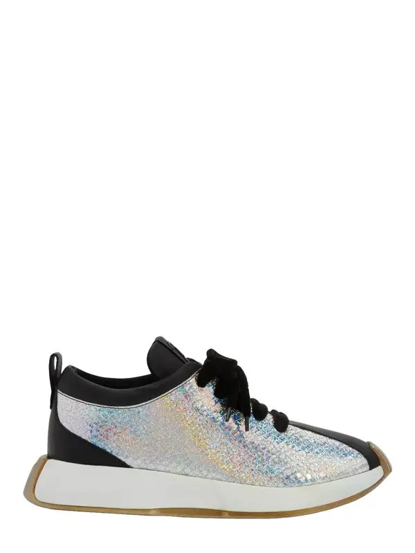 GIUSEPPE ZANOTTI Ferox Lace-up Low-top Sneakers - Silver