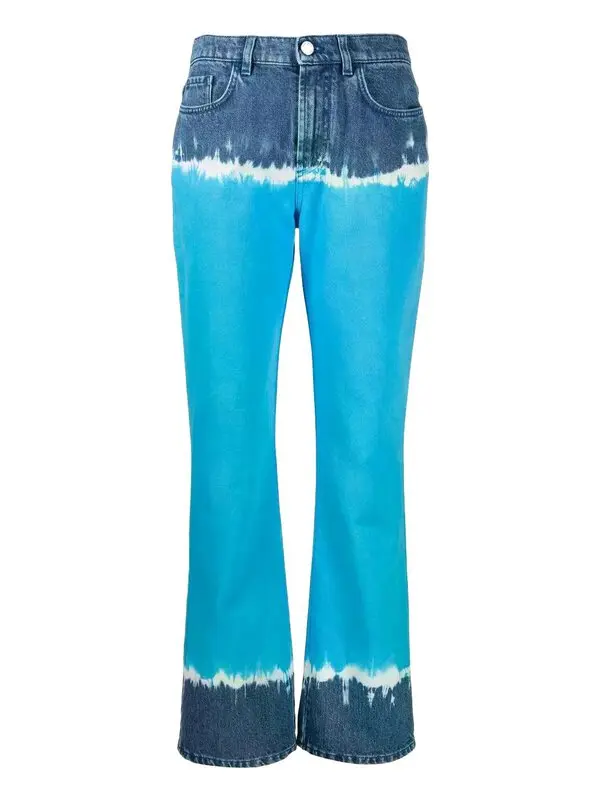 Alberta Ferretti Tie-dye Flared Jeans - Blue