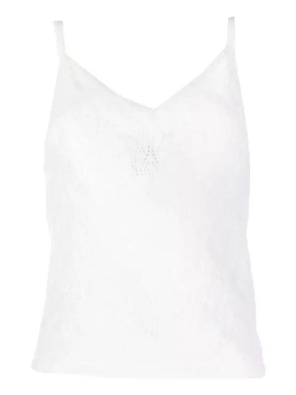 BARRIE Spaghetti-strap Cashmere Top - Neutrals
