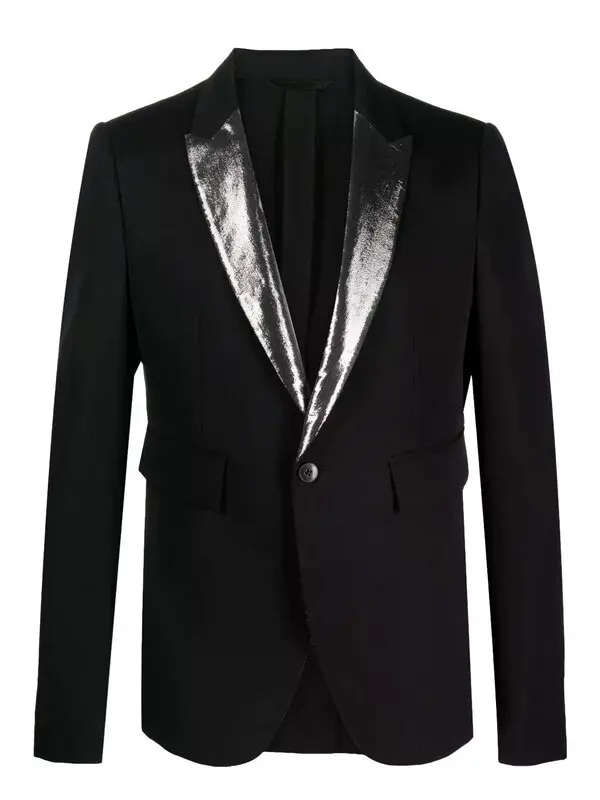 SAPIO Single-breasted Long-sleeved Blazer - Black