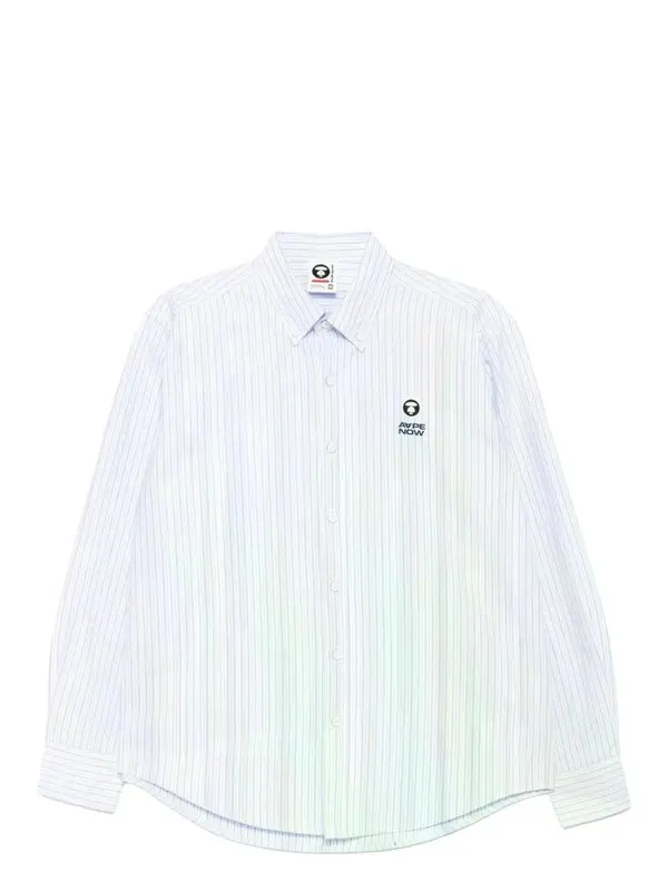 AAPE BY *A BATHING APE Logo-patch Shirt - Blue