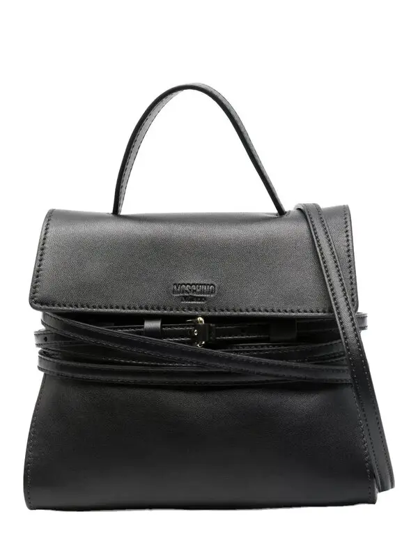 Moschino Small Tie Me Top Bag - Black