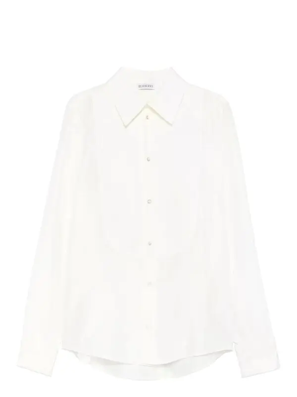 Burberry Silk Shirt - Neutrals