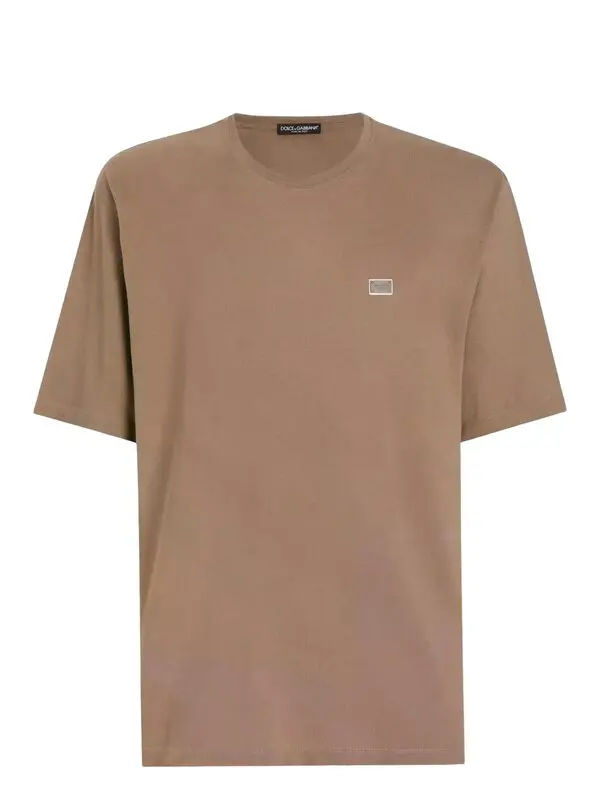 Dolce & Gabbana Logo-plaque T-shirt - Brown