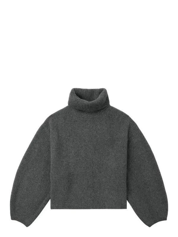 TOTEME Roll-neck Wool-blend Sweater - Grey