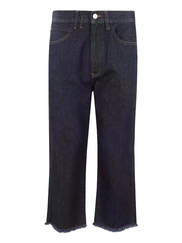 TELA Cropped Jeans - Blue