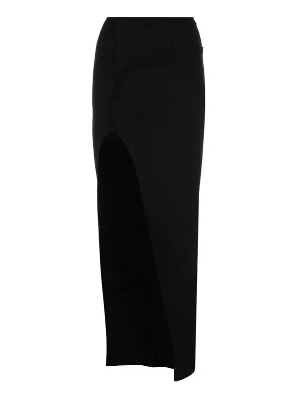 Rick Owens Panelled Midi Skirt - Black