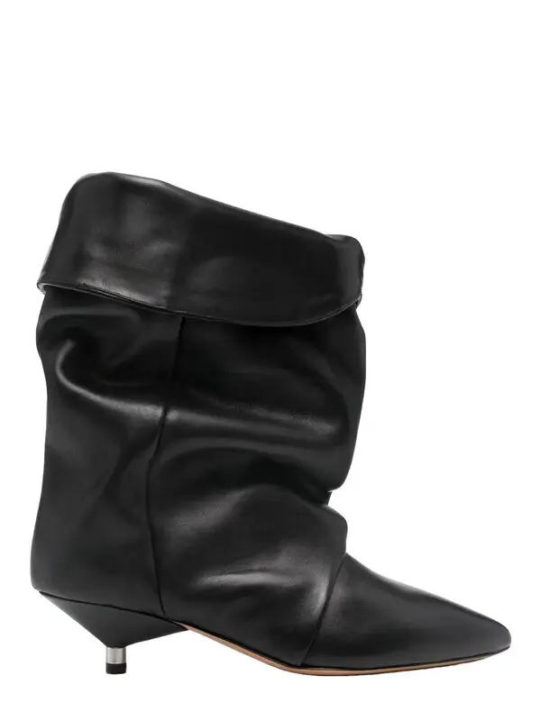 Isabel Marant Étoile Edrik 45mm Folded Ankle Boots - Black