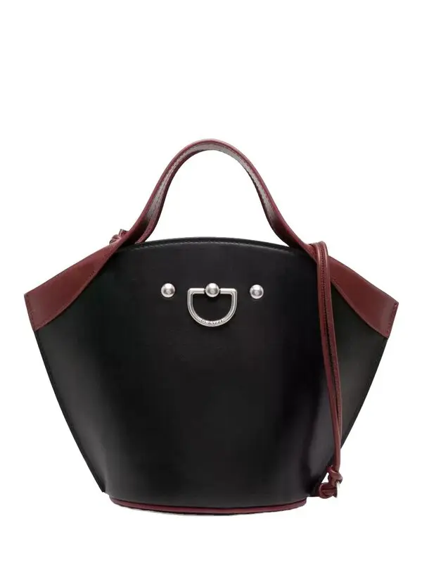 DURAZZI MILANO Two-tone Leather Tote Bag - Black