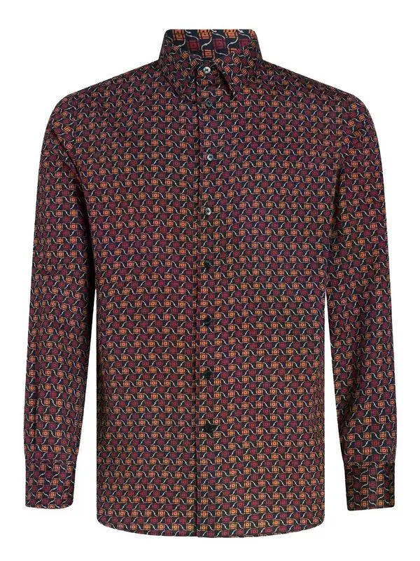 Etro Graphic-print Cotton Shirt - Red