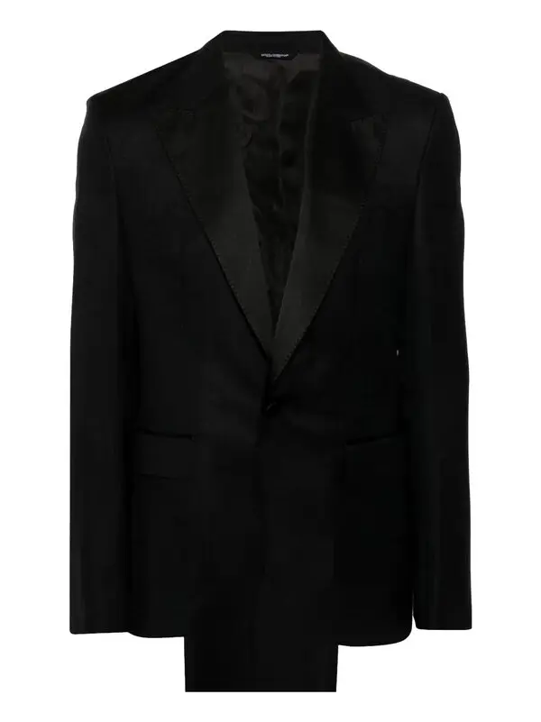 Dolce & Gabbana Monogram-jacquard Suit - Black