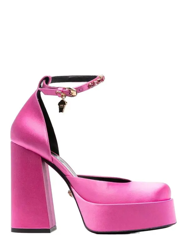 Versace Medusa Aevitas Crystal-embellished Pumps - Pink